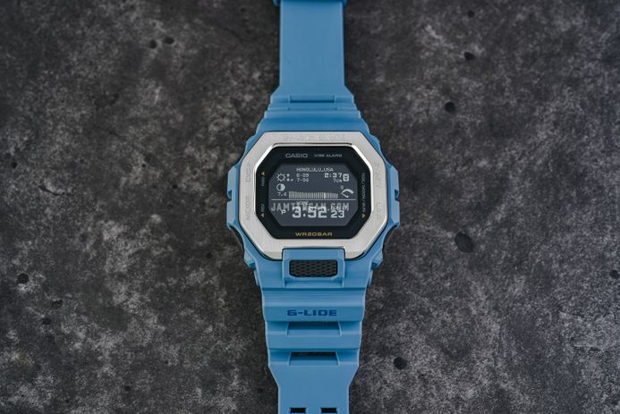 Casio G-Shock G-Lide GBX-100-2A GBX-100-2ADR Natural Beach Color Men Digital Dial Blue Resin ...