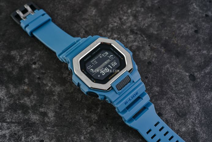 Casio G-Shock G-Lide GBX-100-2A GBX-100-2ADR Natural Beach Color Men Digital Dial Blue Resin ...