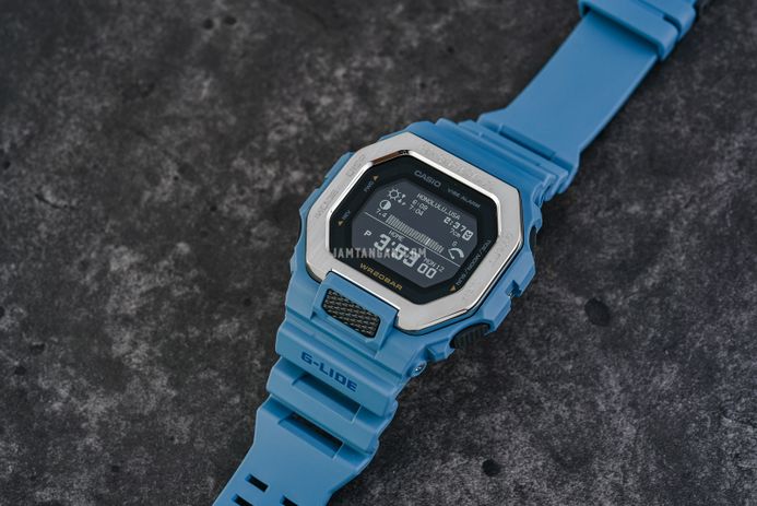 Casio G-Shock G-Lide GBX-100-2A GBX-100-2ADR Natural Beach Color Men Digital Dial Blue Resin ...