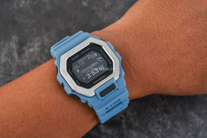 Casio G-Shock G-Lide GBX-100-2A GBX-100-2AJF Natural Beach Color Men Digital Dial Blue Resin ...