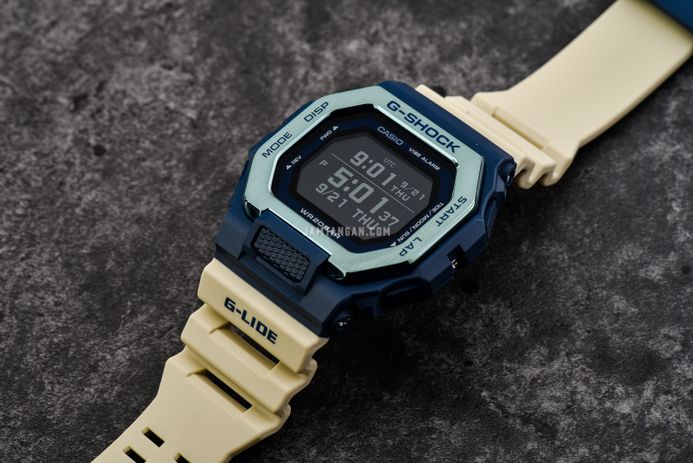 Casio G-Shock GBX-100TT-2 GBX-100TT-2JF G-Lide Men Digital Dial Beige Resin Band (JDM ...