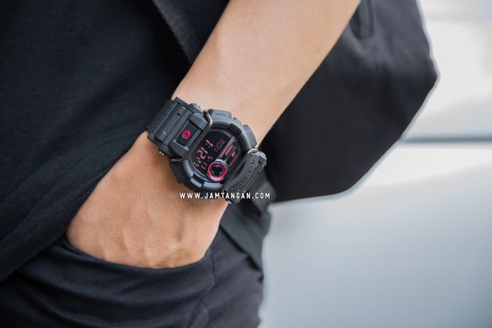 Casio G-Shock GD-400-1 GD-400-1DR Black Digital Dial Black Resin Band ...