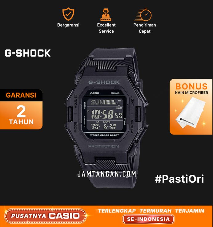 Casio G-Shock GD-B500-1 GD-B500-1DR Compact Digital Dial Black Resin Band | Jamtangan.com
