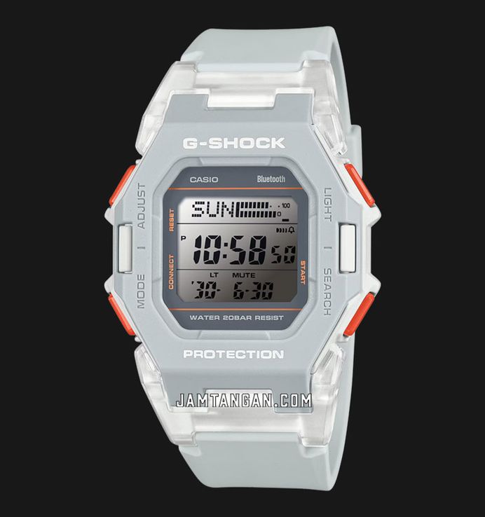 Casio G-Shock GD-B500S-8 GD-B500S-8DR Compact White Transparent Resin Band With Translucent Band ...