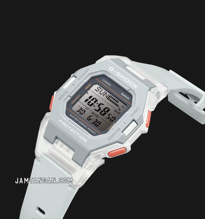 Casio G-Shock GD-B500S-8 GD-B500S-8DR Compact White Transparent Resin Band With Translucent Band ...