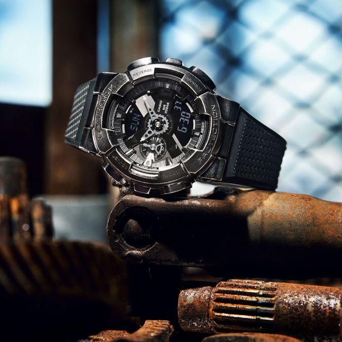 Casio G-Shock GM-110VB-1A GM-110VB-1AJR Steampunk Series Digital Analog Dial Black Resin Band ...