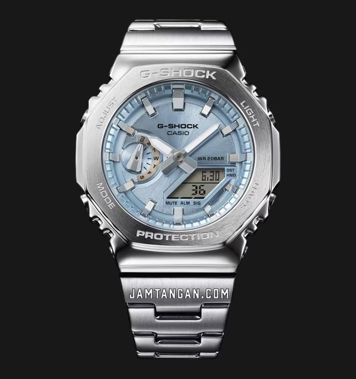 Casio G-Shock GM-2110D-2A GM-2110D-2AJF G-Steel CasiOak Sky Blue Dial ...