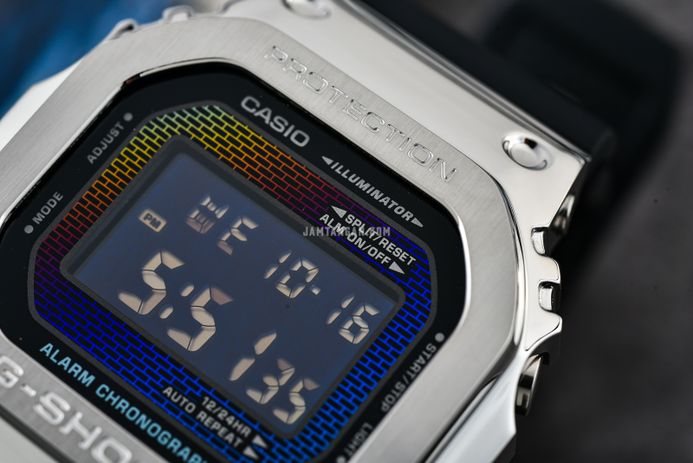 Casio G-Shock GM-5600RW-1 GM-5600RW-1DR Rainbow Brick Wall Digital Dial ...