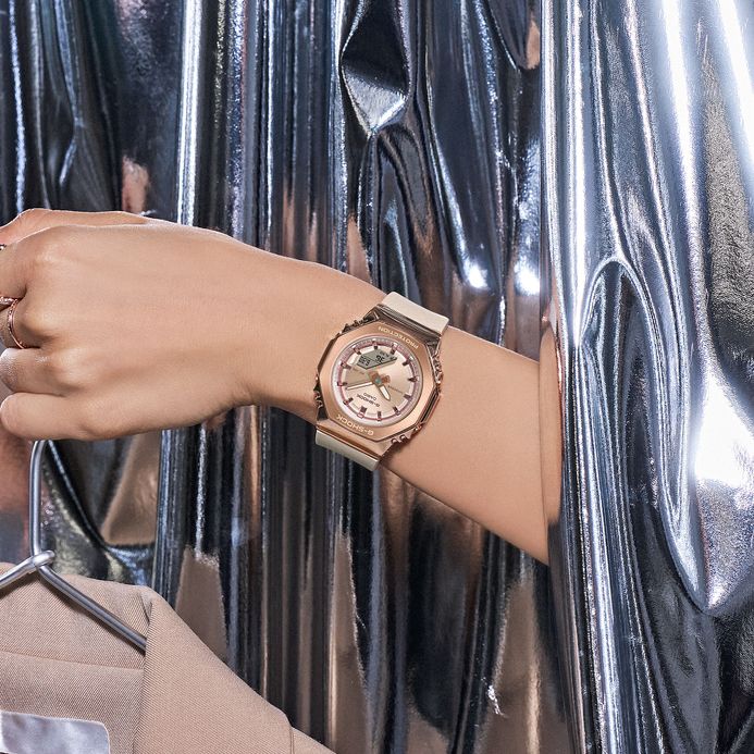 Casio G-Shock GM-S2110PG-4A GM-S2110PG-4ADR CasiOak Digital Analog Rose ...