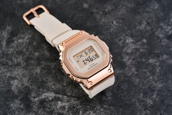 Casio G-Shock Women GM-S5600UPG-4 GM-S5600UPG-4DR Digital Dial Beige ...