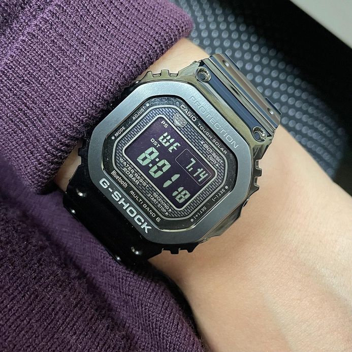 Casio G-Shock GMW-B5000MB-1DR Tough Solar Full Metal Black Digital Dial ...
