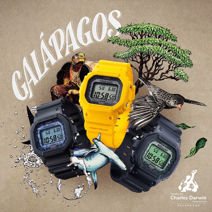 Casio G-Shock GW-B5600CD-1A2 GW-B5600CD-1A2DR Charles Darwin Foundation ...