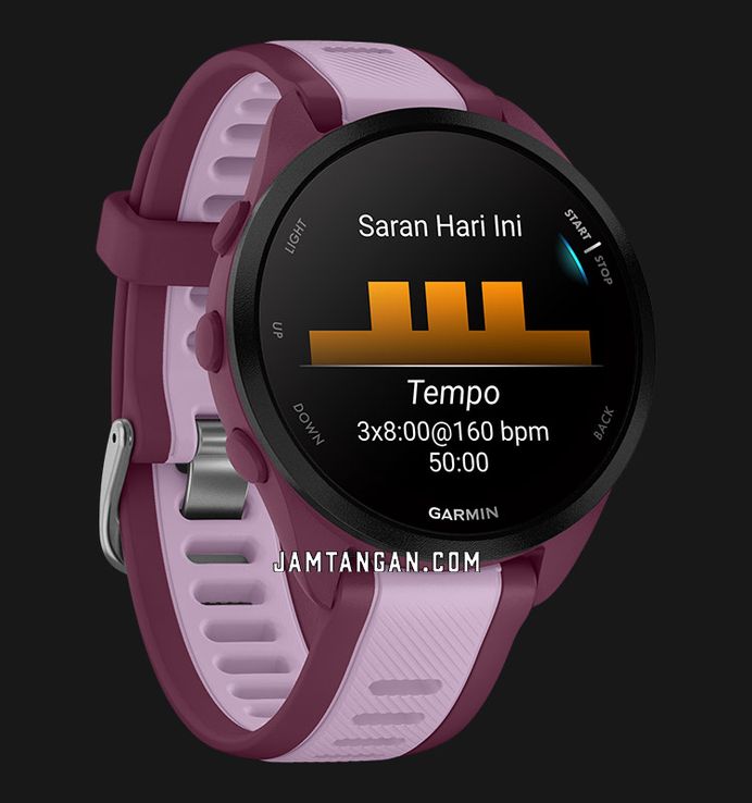 Garmin Forerunner 165 010-02863-B3 Music Smartwatch Dial Berry Silicone ...