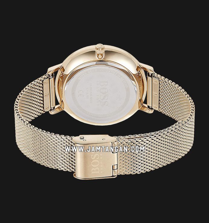 Hugo Boss Infinity 1502520 Ladies Gold Dial Gold Mesh Strap | Jamtangan.com