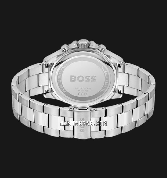 Hugo Boss Troper 1514057 Men Chronograph Black Dial Stainless Steel ...