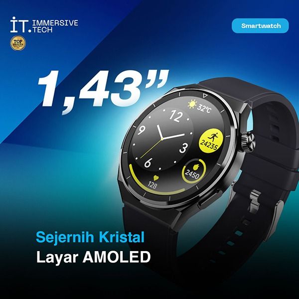 IT Active Watch Moon WR02 Smartwatch Digital Dial Black Rubber Strap ...