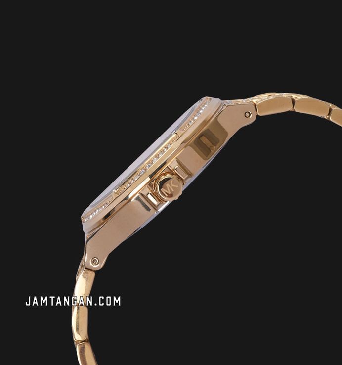 Michael Kors Lennox MK6991 White Dial Gold Stainless Steel Strap ...