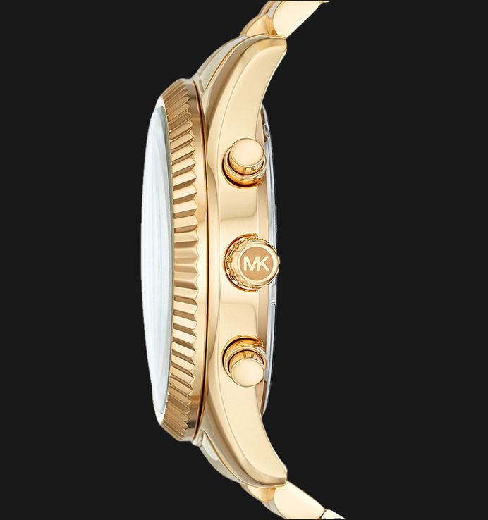 Michael Kors Lexington MK8494 Chronograph Men Gold Dial Gold Stainless ...