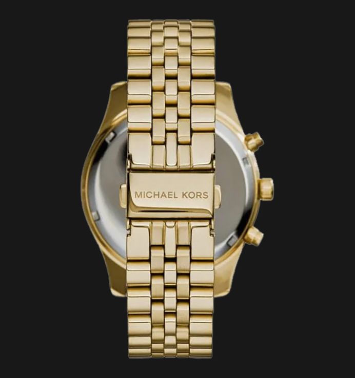 Michael Kors Lexington MK8494 Chronograph Men Gold Dial Gold Stainless ...