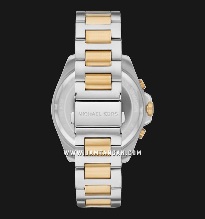 Michael Kors Brecken MK9064 Men Chronograph Silver Dial Dual Tone ...