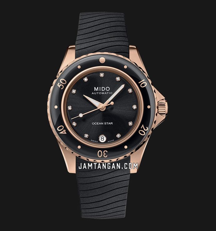 MIDO Ocean Star M026.207.37.056.00 Automatic Black Dial Black Rubber Strap | Jamtangan.com