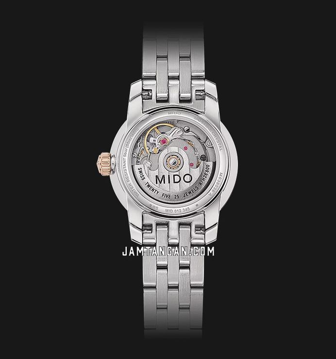 MIDO Baroncelli M039.007.22.106.00 Lady Twenty Five White MOP Dial Dual ...