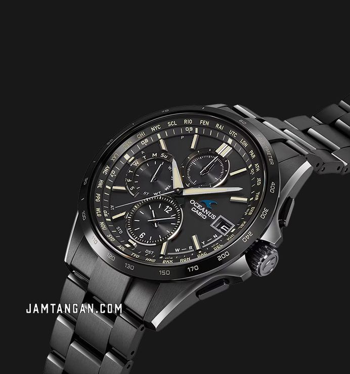 Casio Oceanus OCW-T2600JB-1AJF Tough Solar Black Dial Black Titanium Strap (JDM) | Jamtangan.com