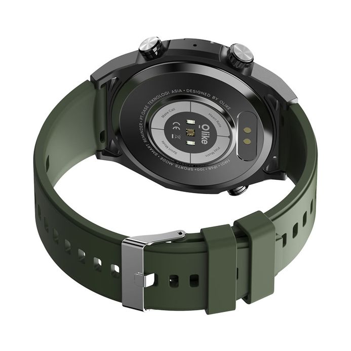 Olike Atlas FM01 Smartwatch Digital Dial Green Rubber Strap | JAMTANGAN.COM