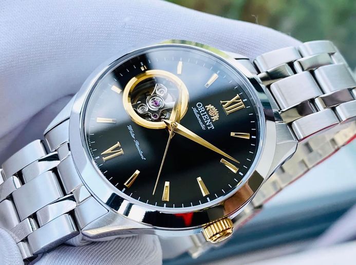 Orient Classic FAG03002B Automatic Black Open Heart Dial Stainless ...