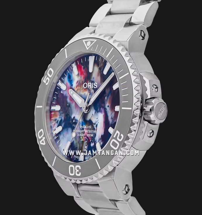 Oris Aquis 01-733-7766-4150-SET Date Upcycle Automatic Multi Color Dial ...