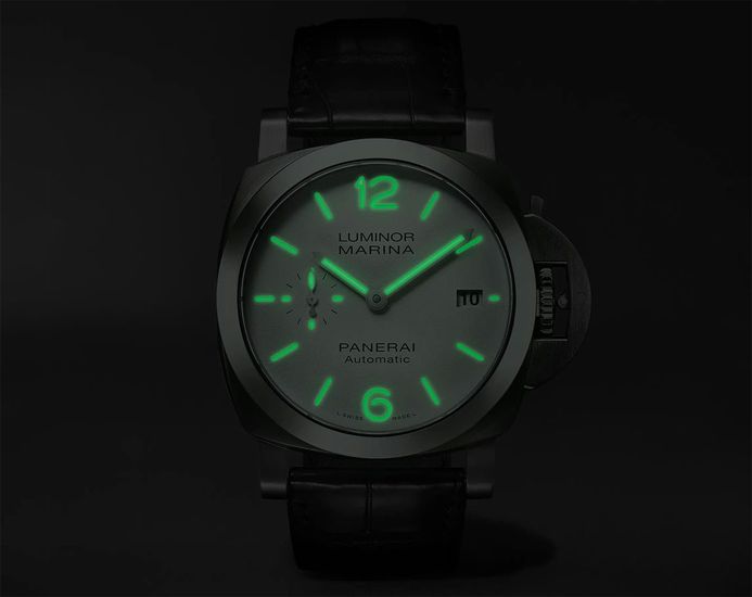 Panerai Luminor PAM01271 Marina Quaranta 40mm Black Alligator Leather ...