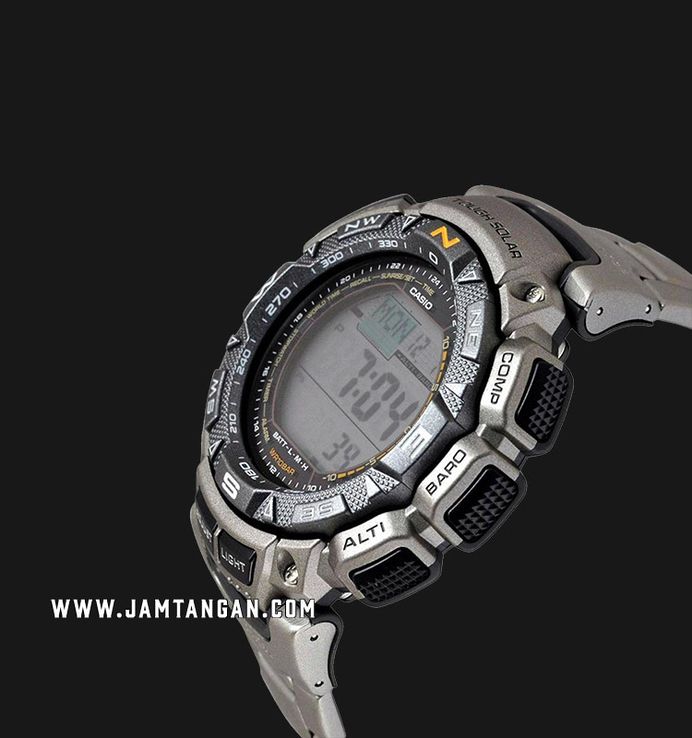 Casio Pro Trek PRG-240T-7DR Tough Solar Digital Dial Titanium Strap ...