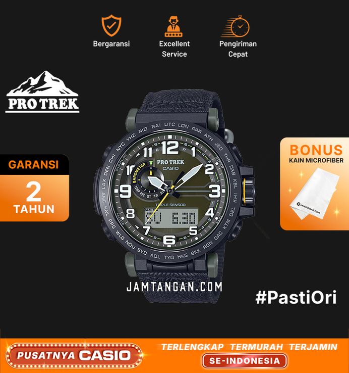 Casio Pro Trek PRG-601YB-3 PRG-601YB-3DR Solar Powered Army Green ...