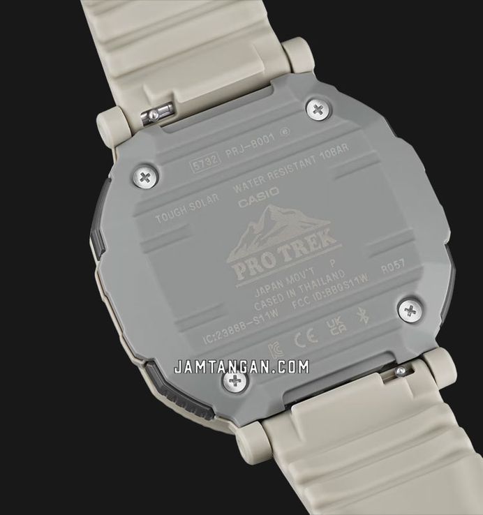 Casio Pro Trek PRJ-B001-7 PRJ-B001-7JF Tough Solar Hiker Line Digital Analog Dial Off White ...