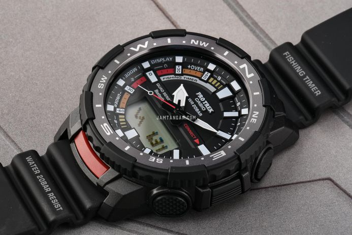 Casio Pro Trek PRT-B70-1DR Fishing Edition Digital Analog Black Dial ...