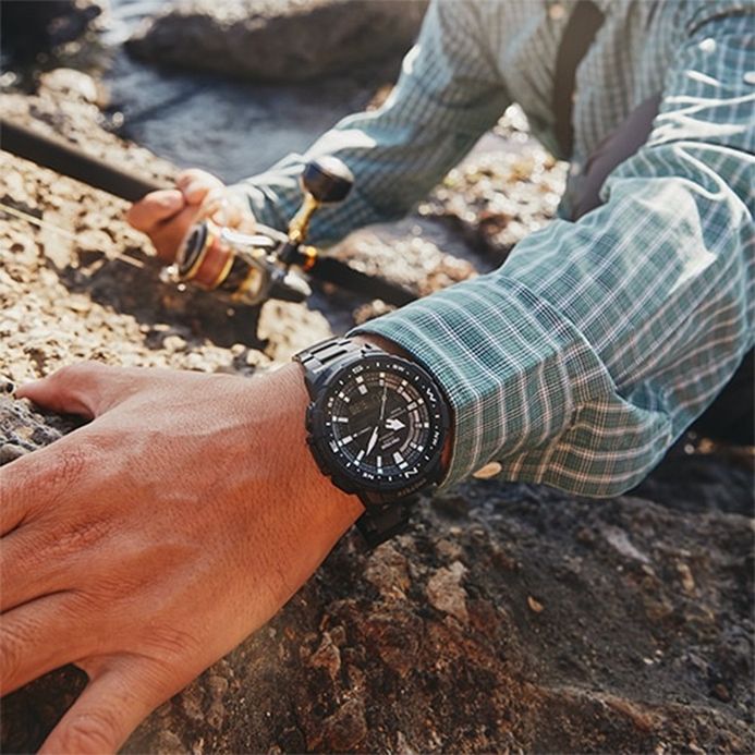 Casio Pro Trek PRT-B70YT-1 PRT-B70YT-1DR Fishing Edition Black Dial ...