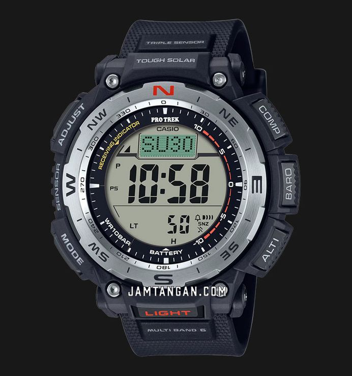 Casio Pro Trek PRW-3400-1JF Climber Line Tough Solar Digital Dial Black ...