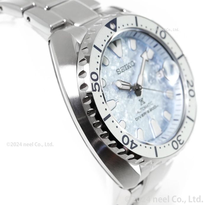 Seiko Prospex SBDY109 Mini Turtle Diver Scuba Ice Blue Dial Stainless ...