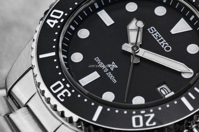 Seiko Prospex SNE597 SNE597P1 Solar Diver Black Dial Stainless Steel ...