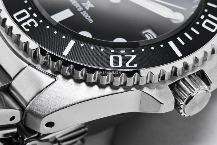 Seiko Prospex SNE597 SNE597P1 Solar Diver Black Dial Stainless Steel ...