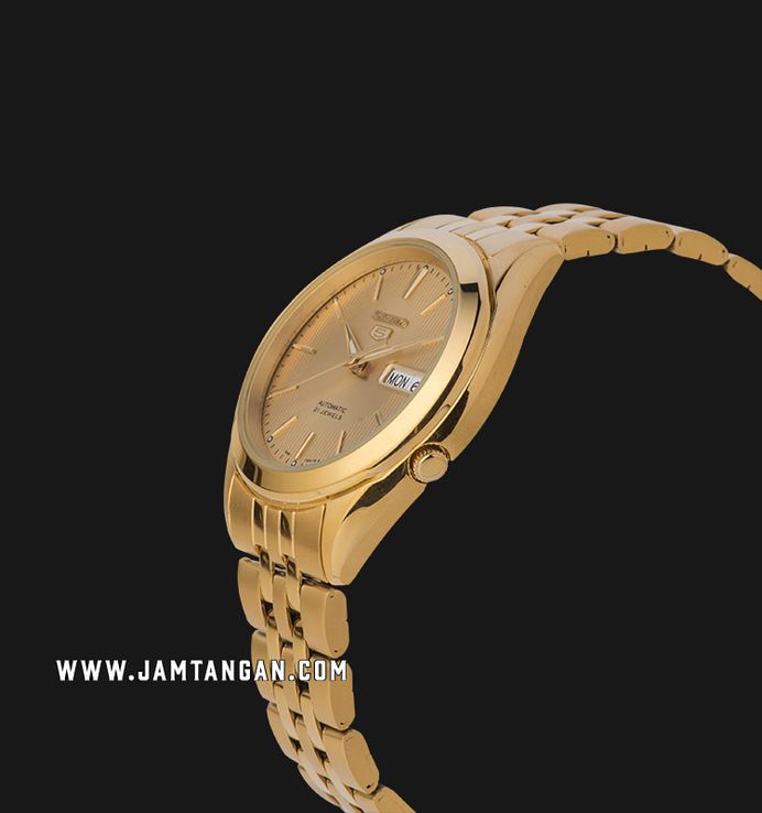 Seiko 5 Sports SNKL28 SNKL28K1 Automatic Gold Dial Gold Stainless Steel ...