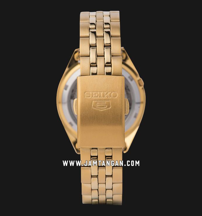 Seiko 5 Sports SNKL28 SNKL28K1 Automatic Gold Dial Gold Stainless Steel ...
