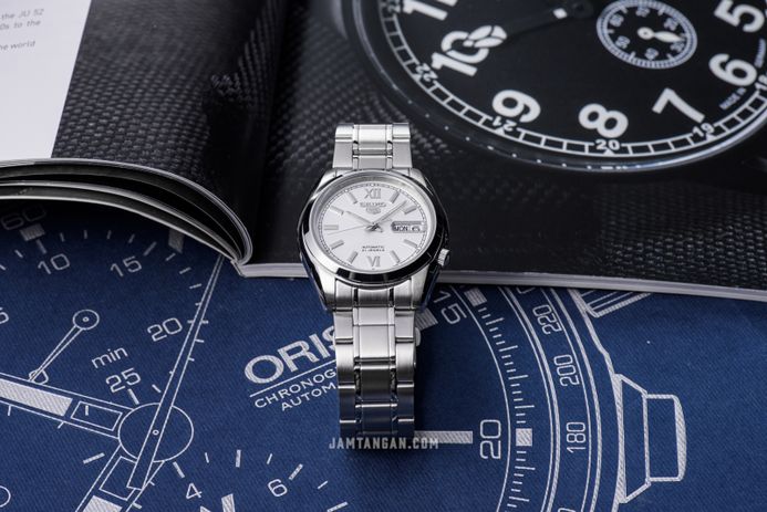 Seiko 5 Sports SNKL51 SNKL51K1 Automatic Silver Dial Stainless Steel ...