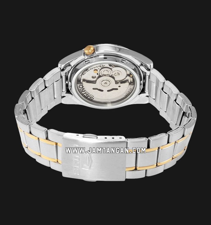 Seiko 5 Sports SNKL57 SNKL57K1 Automatic White Dial Dual Tone Stainless ...