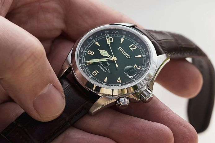 Seiko Prospex SPB121 SPB121J1 Alpinist Green Dial Brown Leather Strap ...