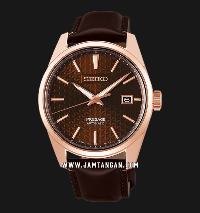 Seiko Presage SPB170 SPB170J1 Sharp Edged Susutake Brown-Toned Smoked ...