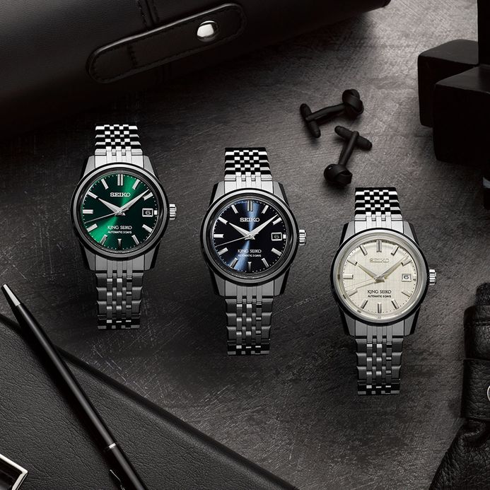 Seiko King Seiko SPB371 SPB371J1 Tamahagane KSK Blue Dial Stainless Steel Strap | Jamtangan.com