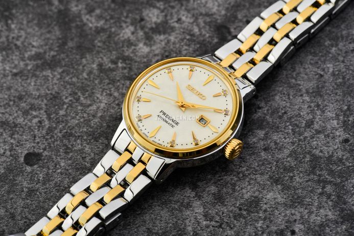 Seiko Presage SRE010 SRE010J1 Cocktail Time White Lady Diamond Twist ...