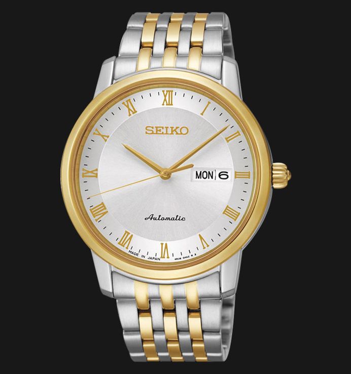 Seiko Presage SRP694J1 Automatic Silver Dial Dual Tone Stainless Steel Strap | Jamtangan.com
