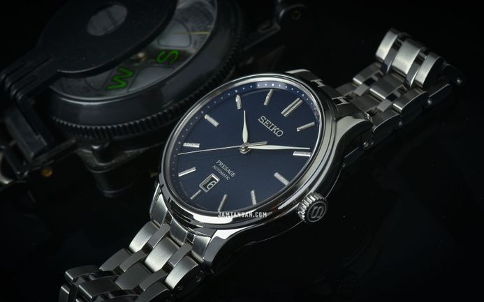 Seiko Presage SRPD41 SRPD41J1 Zen Garden Automatic Blue Dial Stainless ...